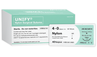 UNIFY Surgical Sutures - Regular Surgical Sutures - Nylon Sutures - AD ...